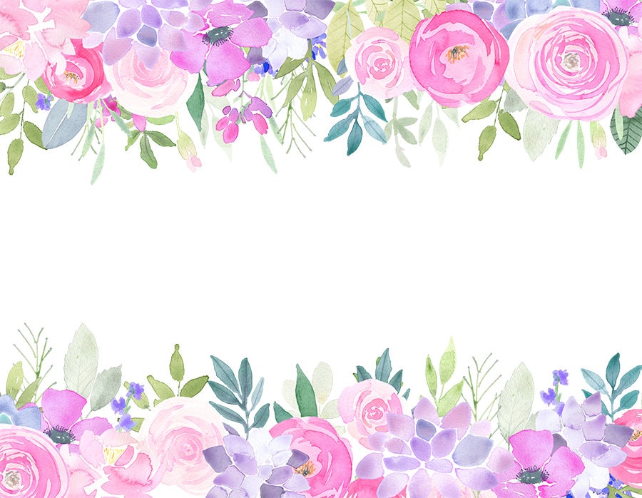 Watercolor Floral Clipart Flower Frame Clip Art Succulents - Etsy