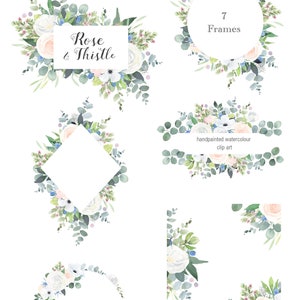 Watercolor Clipart Bundle - Bouquet and Elements Clipart, Watercolor ...
