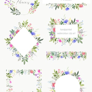 Wildflower Clipart Bundle, Wildflower Watercolour Clipart, Watercolor ...