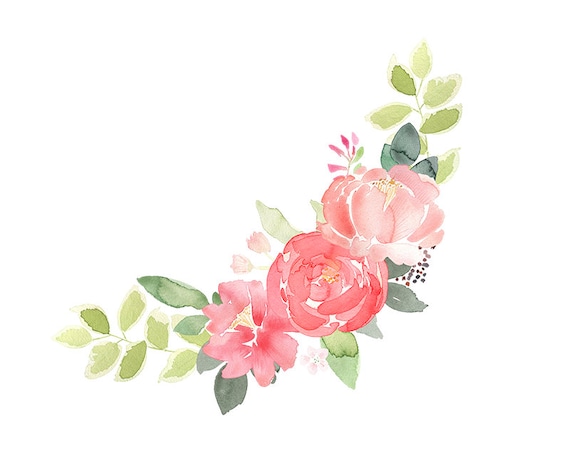 Pink Flowers Clip Art Border