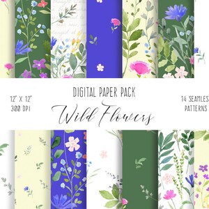 Wildflower Clipart Bundle, Wildflower Watercolour Clipart, Watercolor ...