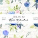 Floral Paper Digital Download - Watercolour Navy and Blush Flower ...