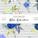 Floral Paper Digital Download - Watercolour Navy and Blush Flower ...