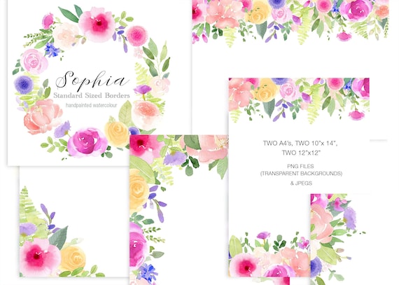 Spring Flowers Standard Sized Templates DIY Weddings | Etsy