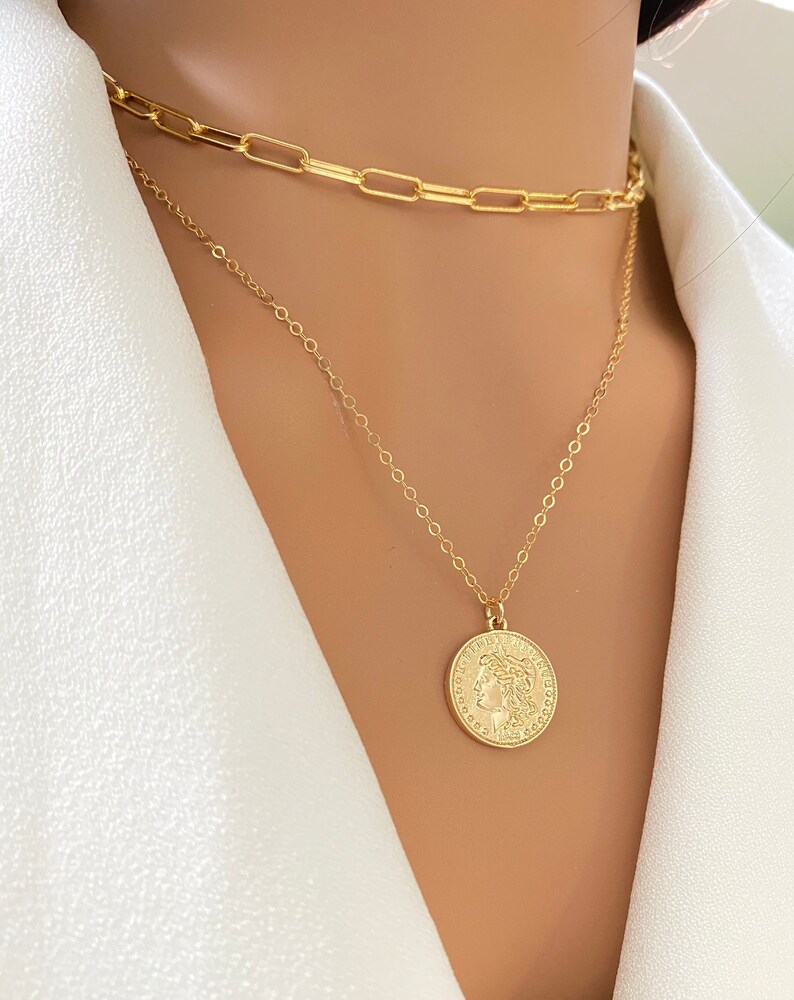 Athena Necklace 14k Gold Filled Goddess Athena Necklace - Etsy