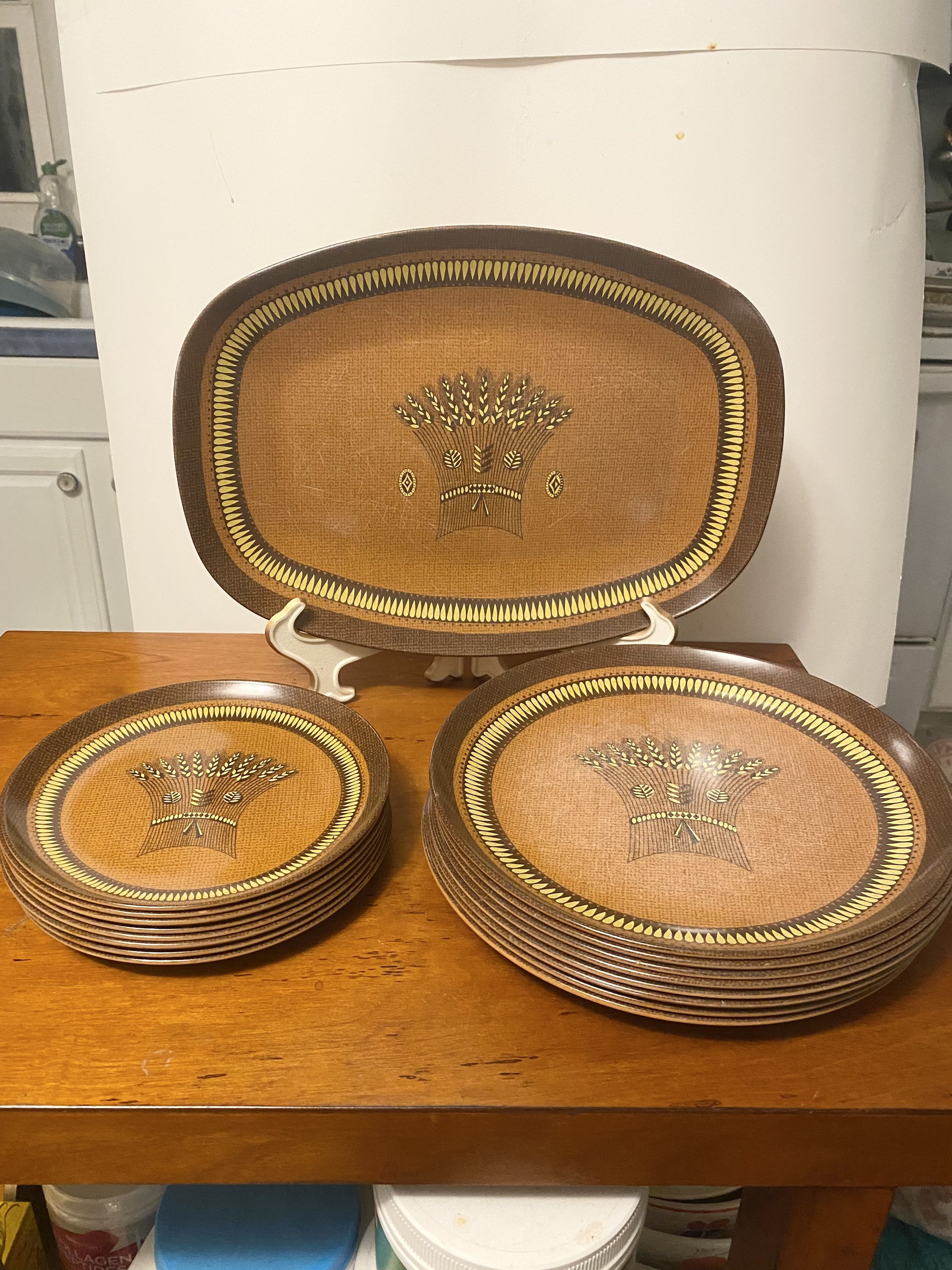 Vintage 1950s George's Briard Birds of Happiness Pyrex platter ...