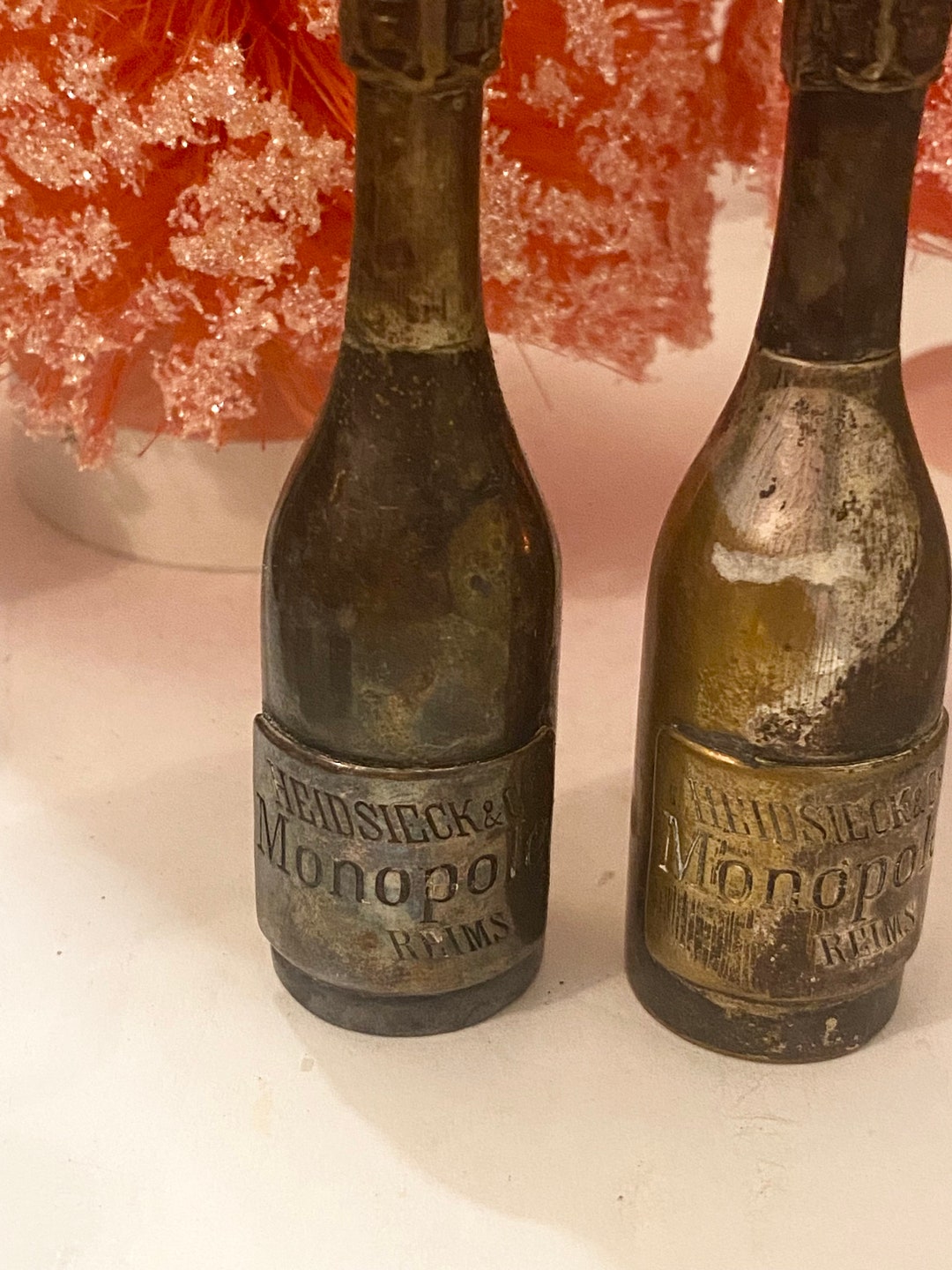 Rare Antique Vintage Heidsieck Co. Monopole Metal Champagne Bottle Salt ...