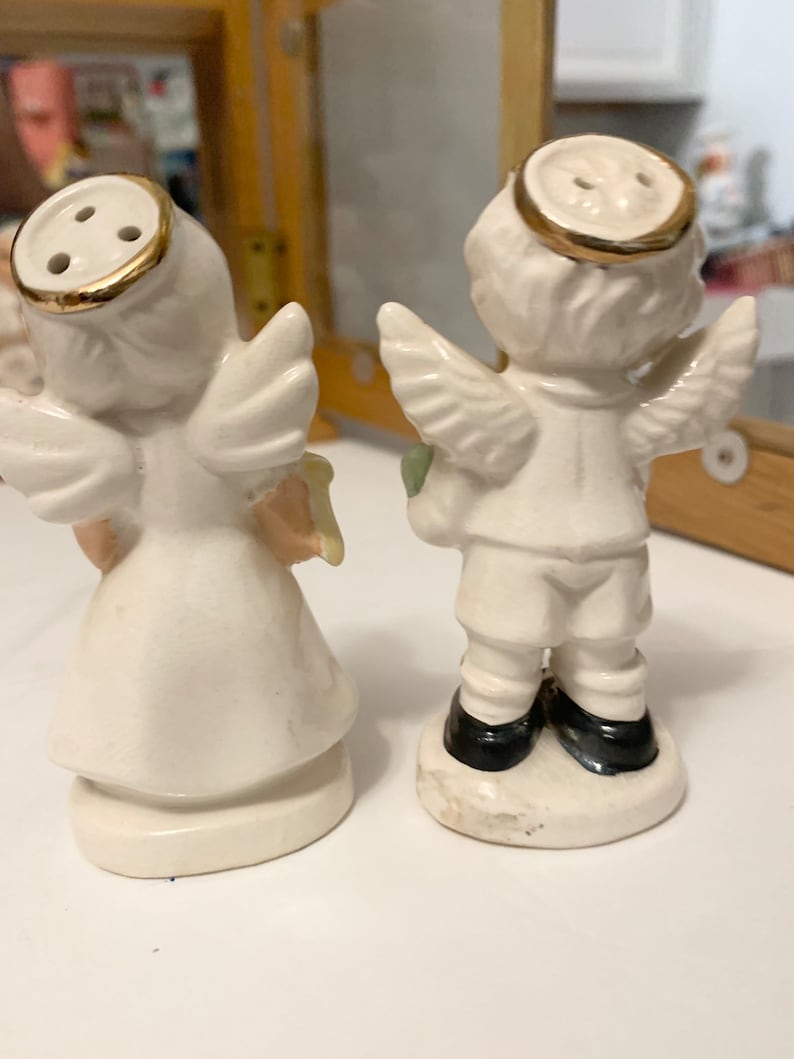 RARE Vintage Artmark April Angel of the Month Salt and Pepper Shakers ...