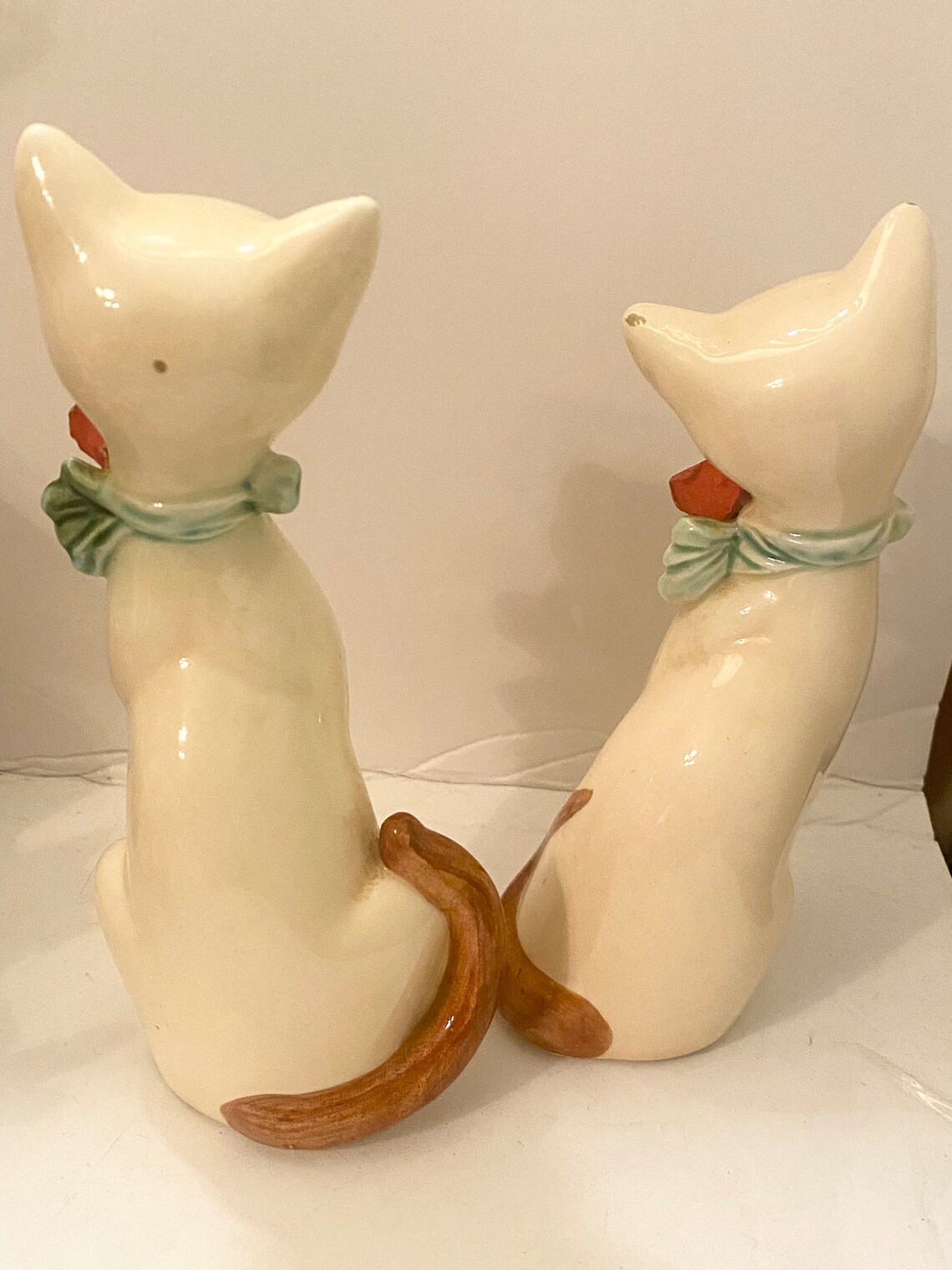 Vintage Kitschy Long Neck Siamese Cats Flower Accent - Etsy