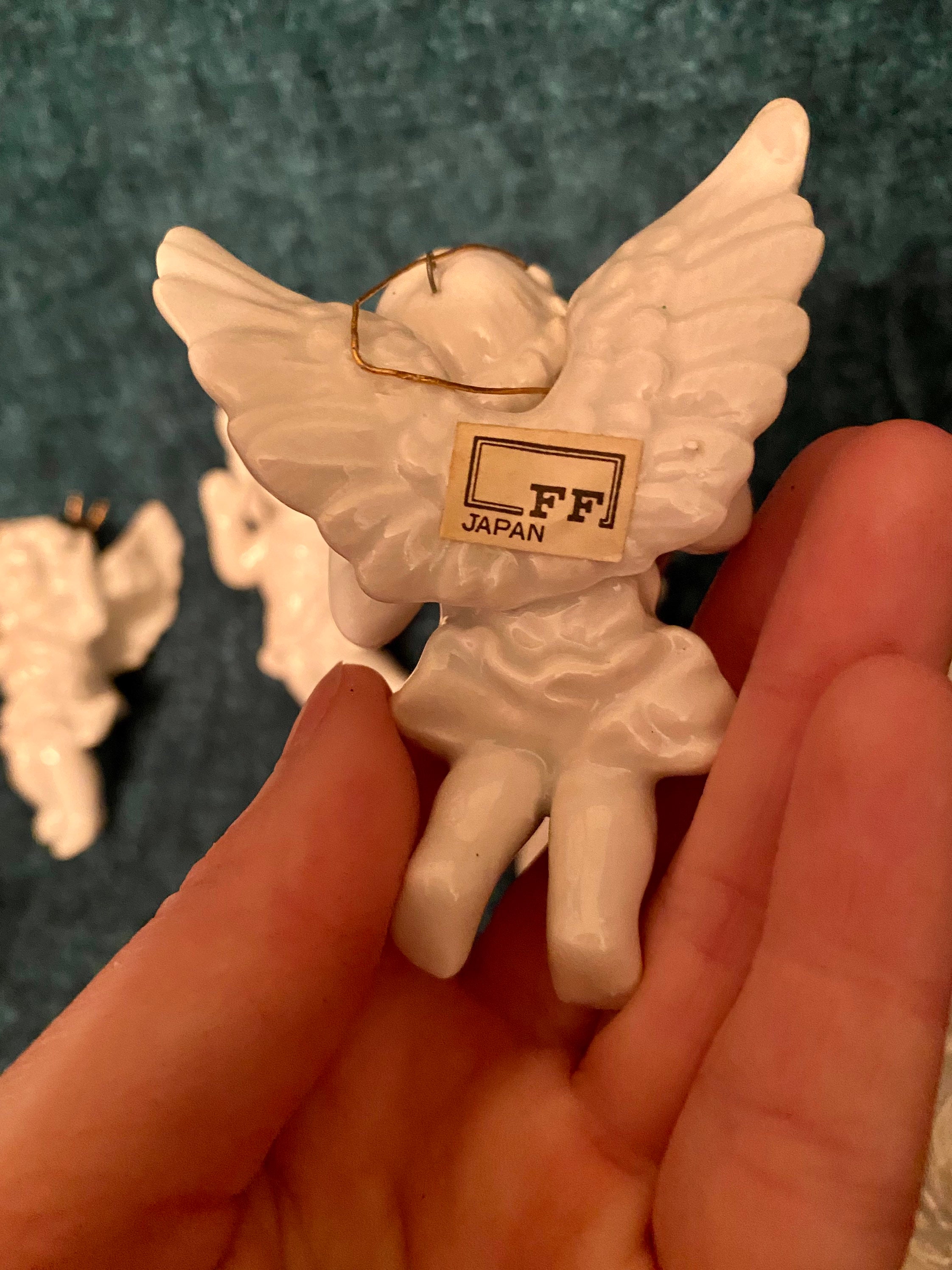 Vintage RARE Fitz and Floyd Porcelain Angel Ornaments Set of 9 - Etsy