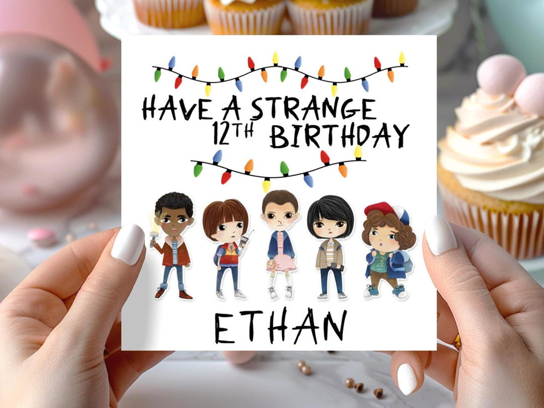Stranger Things Birthday Card Personalised Funny Card Custom Stranger ...