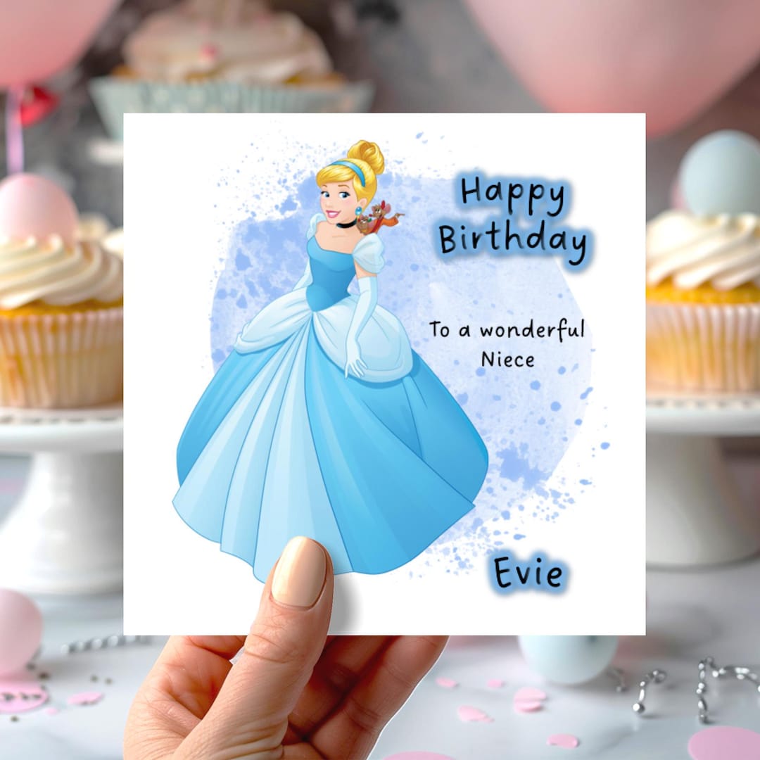 Personalised Cinderella Birthday Card Disney Princess Daughter ...