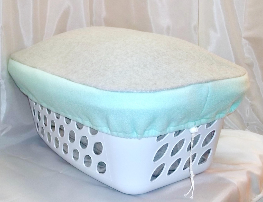 College Laundry Basket Cover: Dorm Room, New Apartment Gift, Mint Green ...