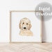 Goldendoodle Portrait, Instant Download, Dog Print, Pet Portrait ...