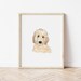 Goldendoodle Portrait, Instant Download, Dog Print, Pet Portrait ...