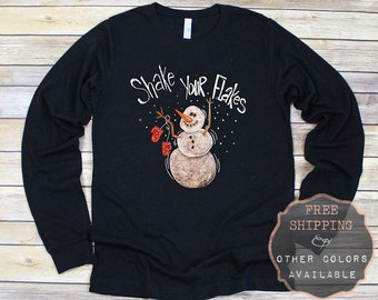 Snowman t shirt | Etsy