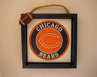 Chicago Bears Shadow Box - Etsy