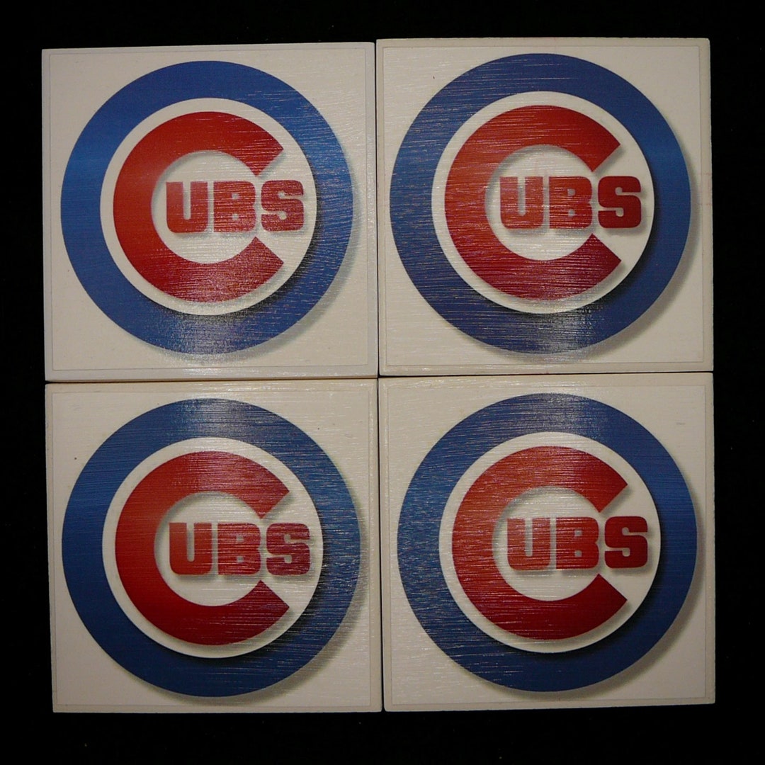 Set of 4 Chicago Cubs Ceramic Tile Coasters - Etsy