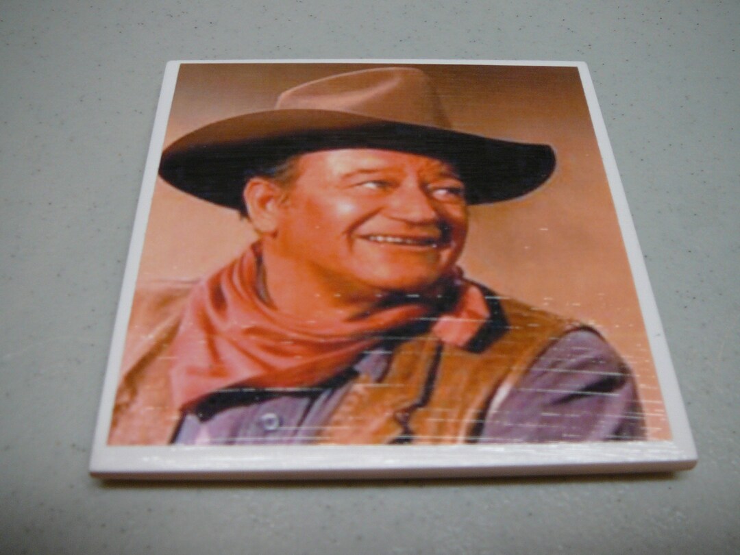 John Wayne Ceramic Tile Coaster - Etsy