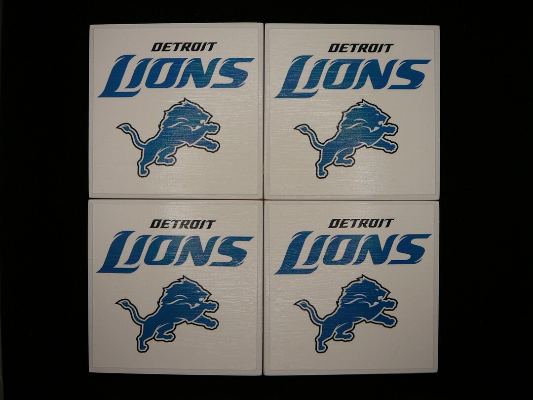 Set of 4 Detroit Lions Ceramic Tile Coasters - Etsy