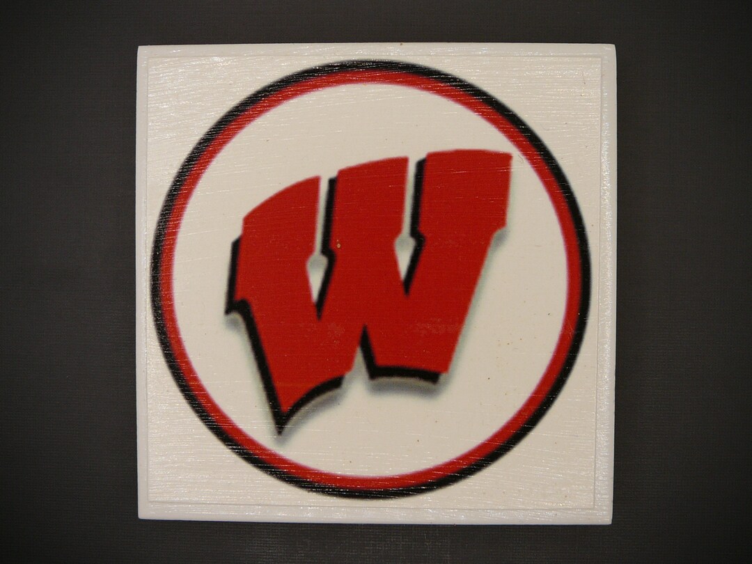 Wisconsin Badgers Ceramic Tile Coaster - Etsy