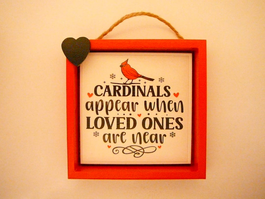 Cardinals Appear When Loved Ones Are Near Shadow Box - Etsy