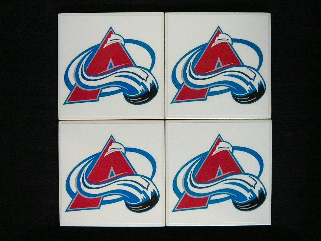 Colorado Avalanche Ceramic Tile Coasters Set of 4 - Etsy