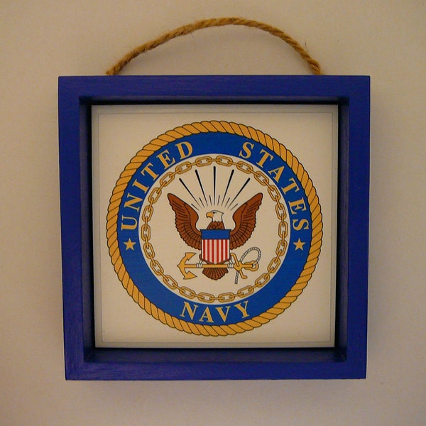 Navy Shadow Box - Etsy