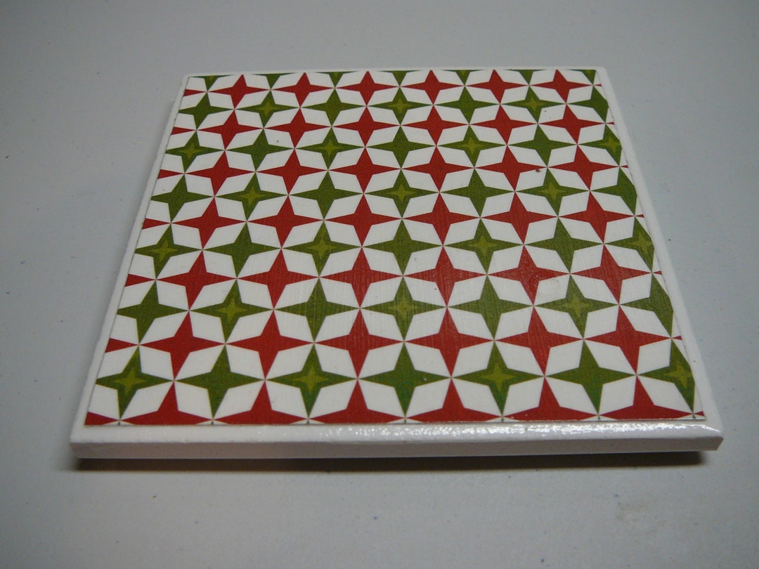 Christmas Ceramic Tile Coasters Set of 4 - Etsy