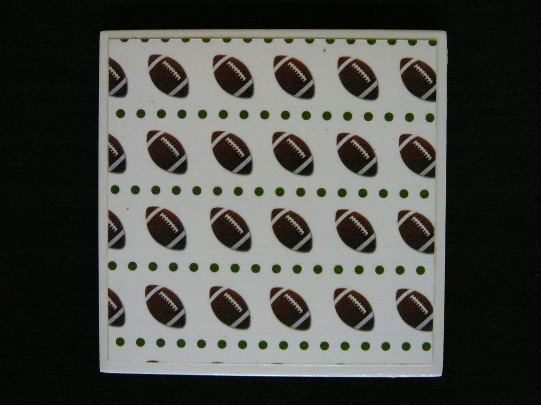 Football Ceramic Tile Coaster - Etsy