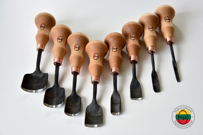 Handmade Wood Carving Gouge Set, High Carbon Steel, 8pcs - Etsy