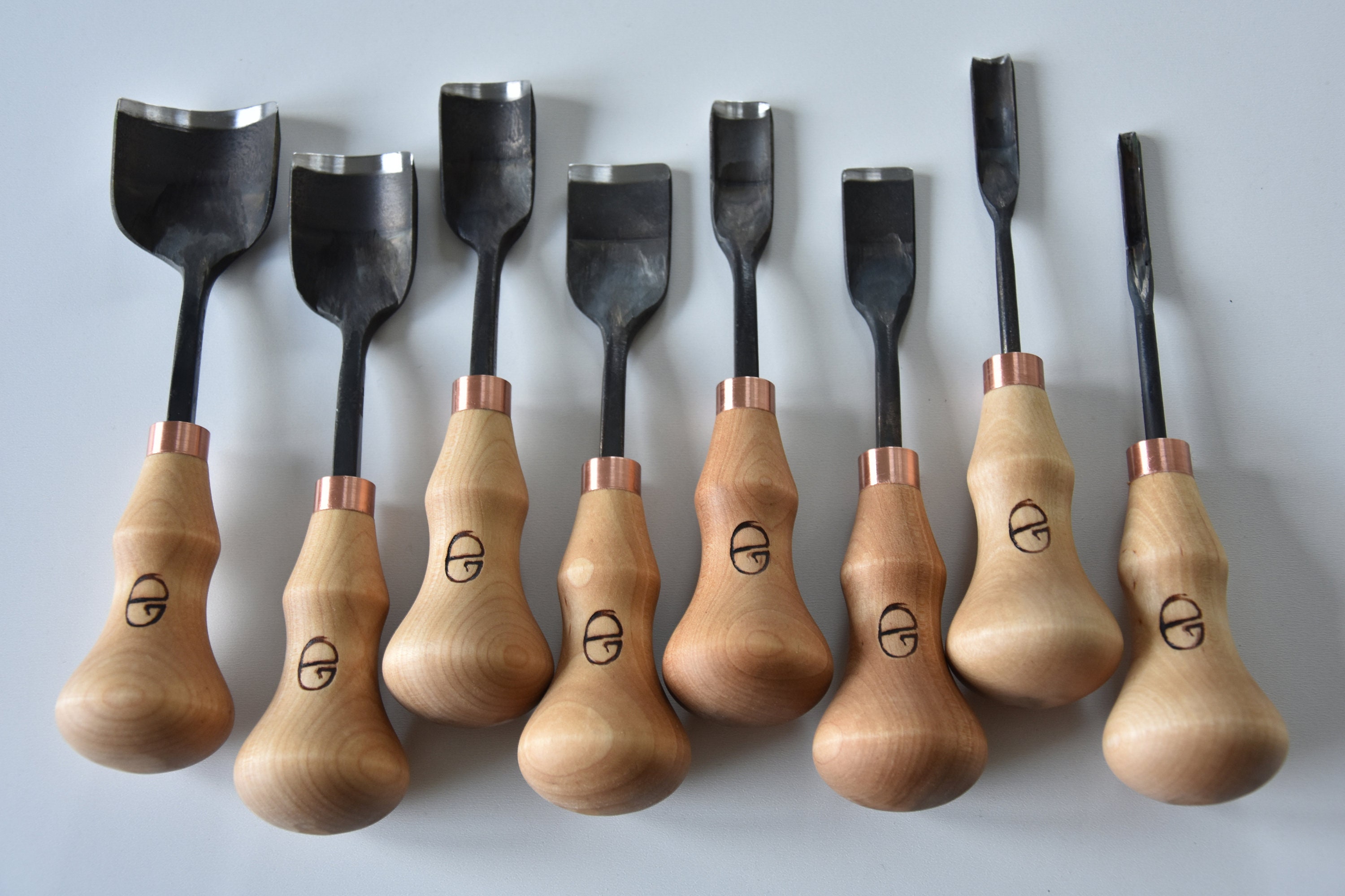 Handmade Wood Carving Gouge Set, High Carbon Steel, 8pcs - Etsy