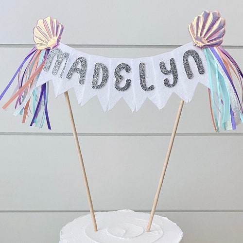 Seashell Cake Topper Mermaid Cake Topper Under the Sea - Etsy