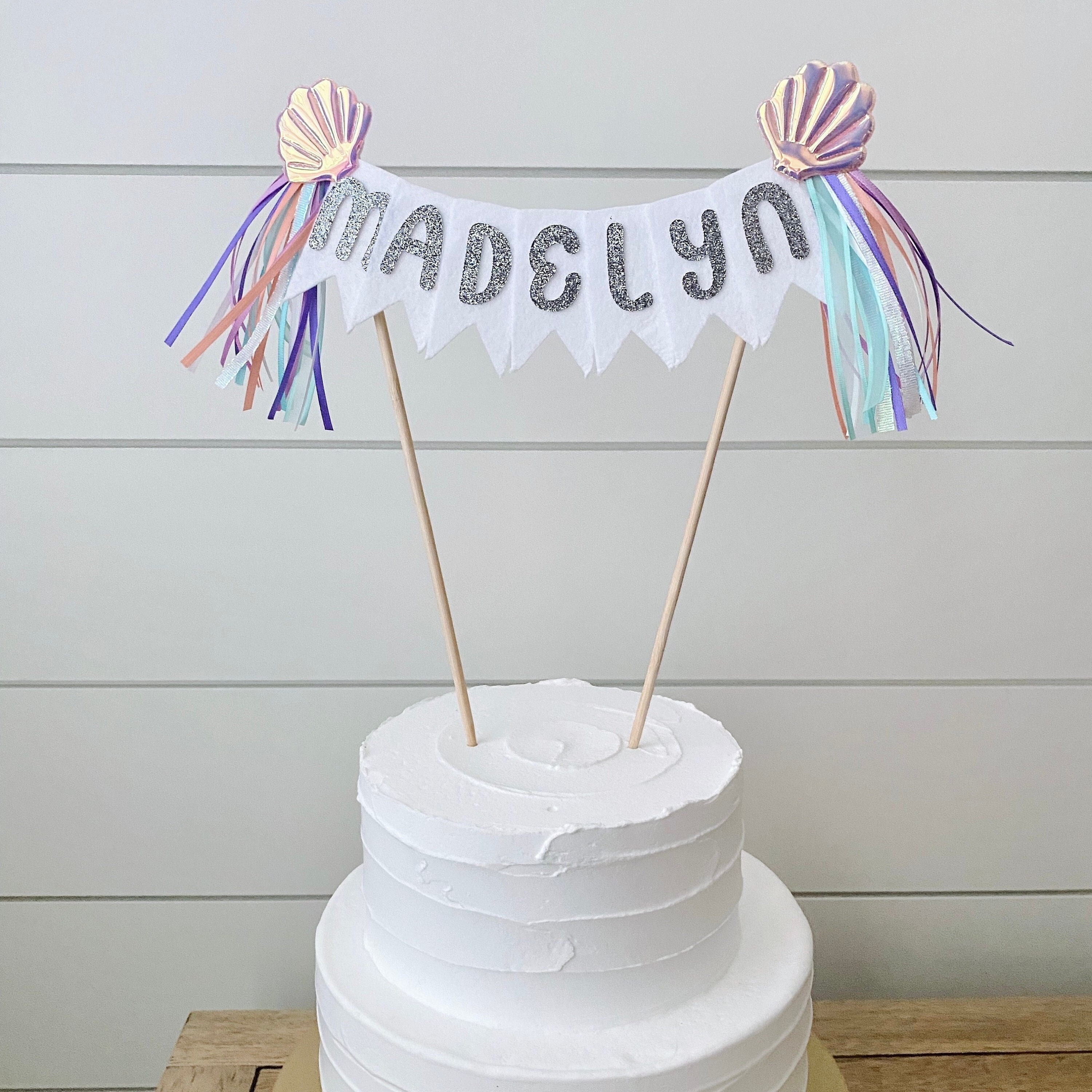 Seashell Cake Topper Mermaid Cake Topper Under the Sea - Etsy