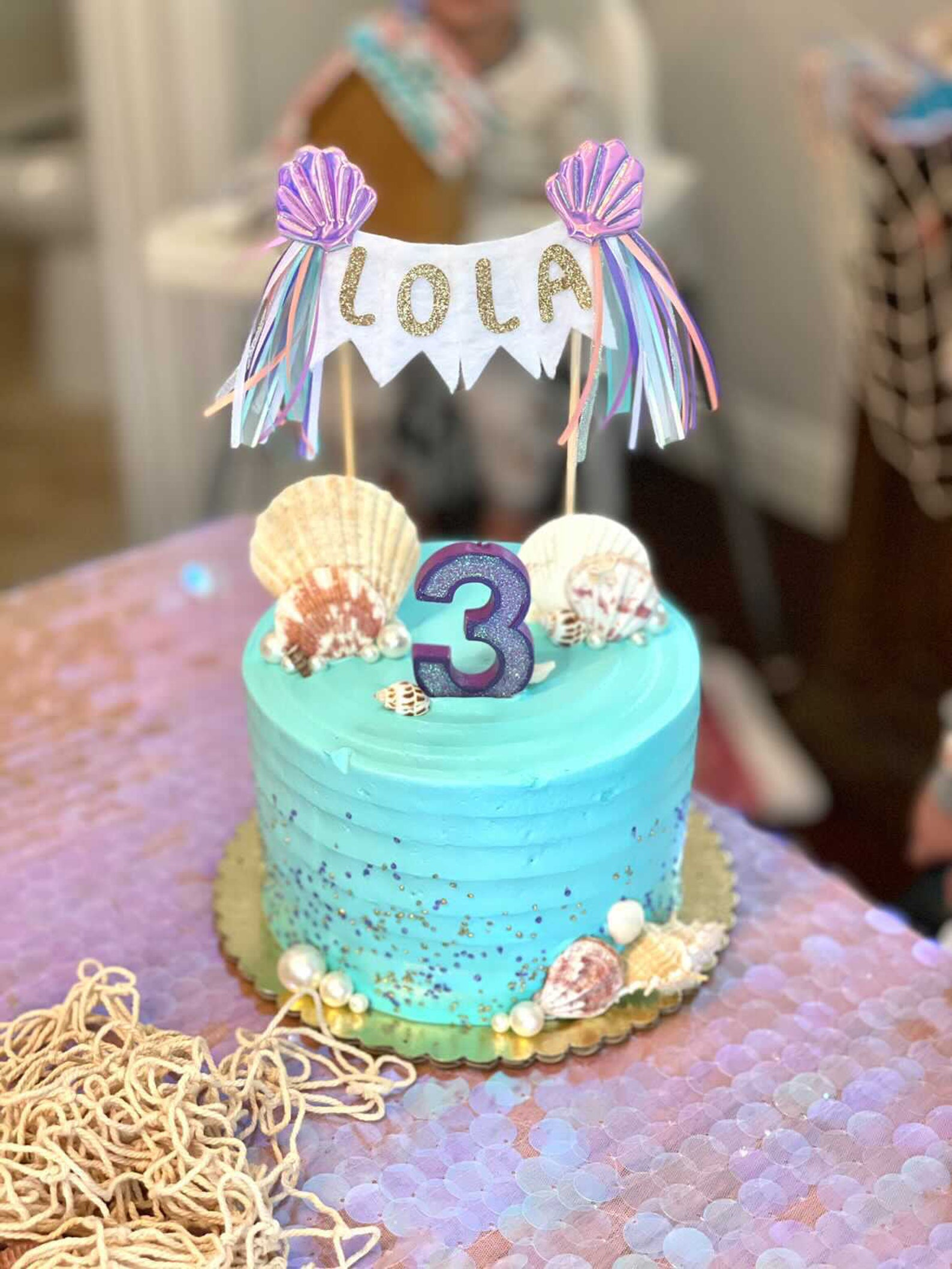 Seashell Cake Topper Mermaid Cake Topper Under the Sea | Etsy