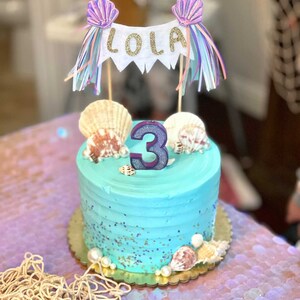 Seashell Cake Topper, Mermaid Cake Topper, Under the Sea Party ...
