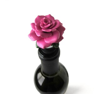 Rose Wine Bottle Topper Unique Stopper - Etsy