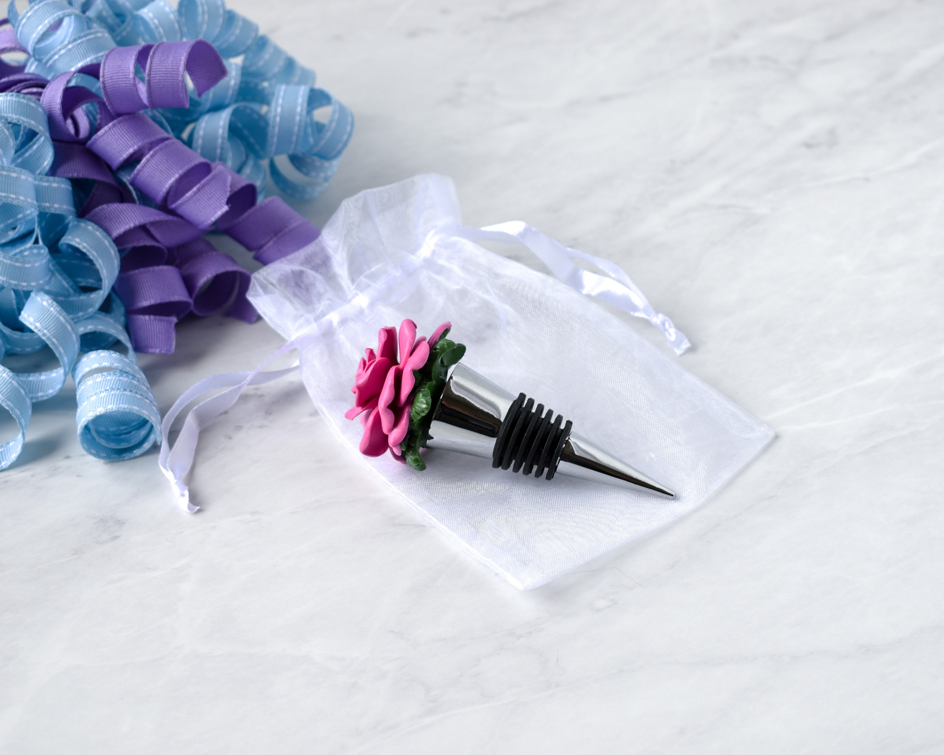 Rose Wine Bottle Topper, Unique Stopper - Etsy