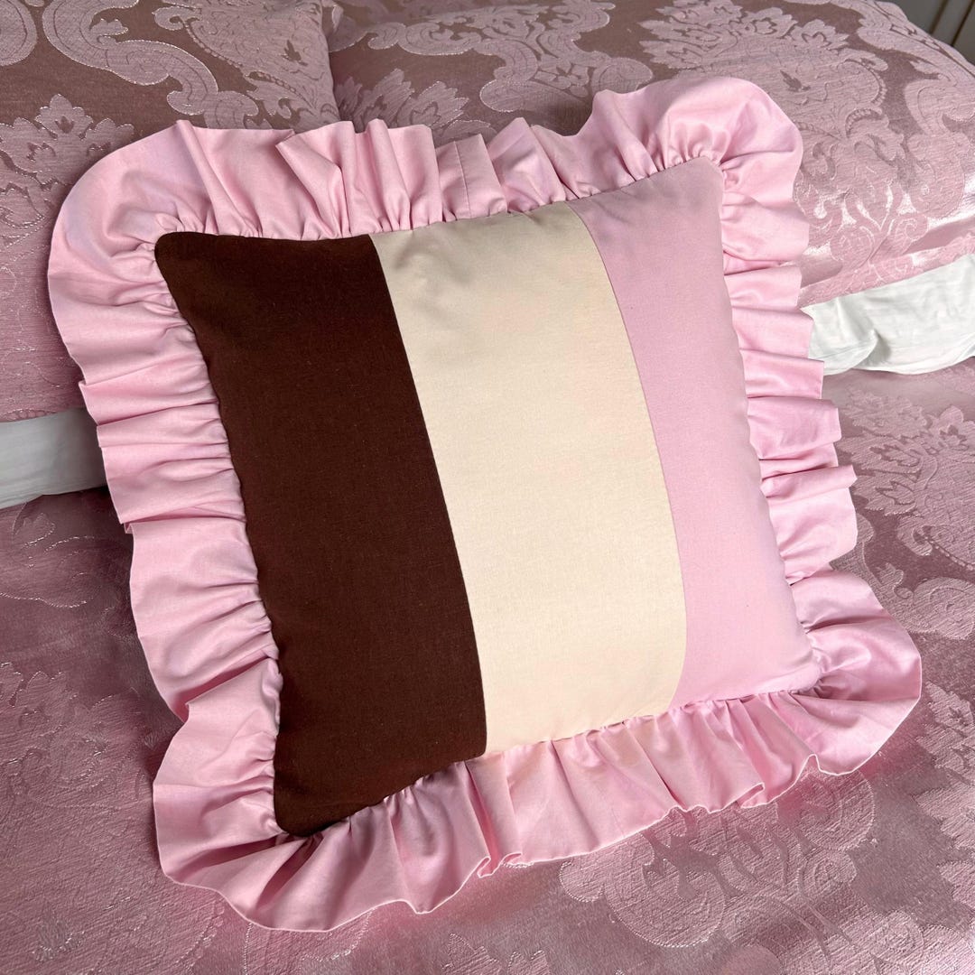 PDF Sewing Pattern Neapolitan Pink Ruffle Pillow Digital Download ...