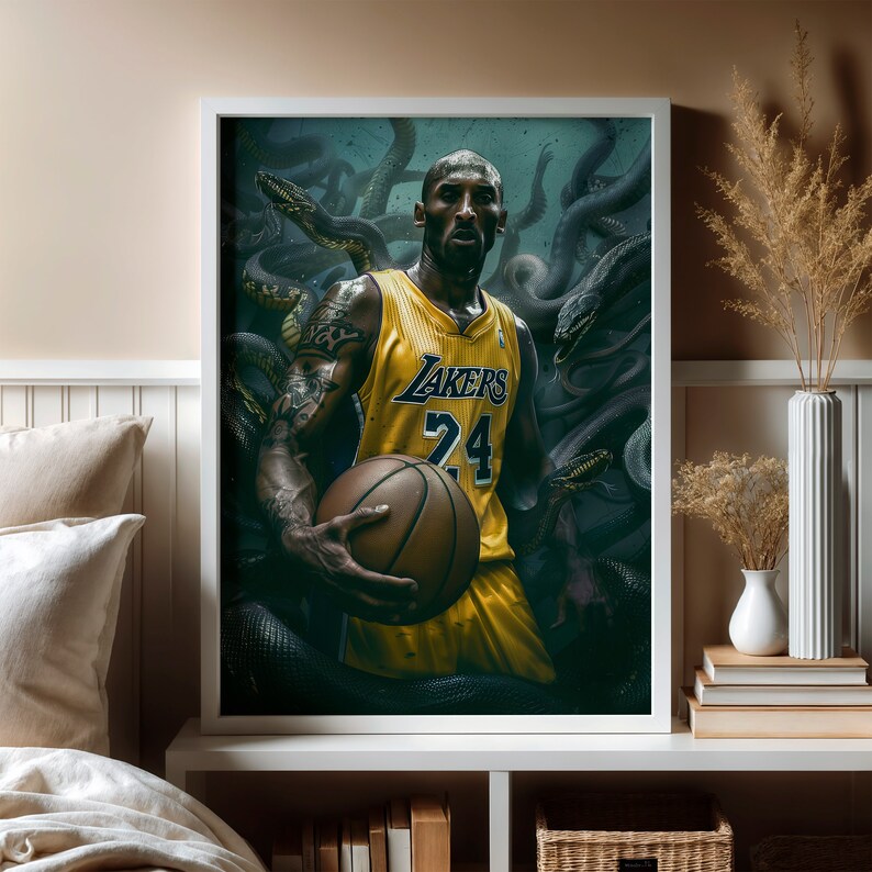 Kobe Bryant Poster, Kobe Bryant Druck, Kobe Bryant Wandkunst ...