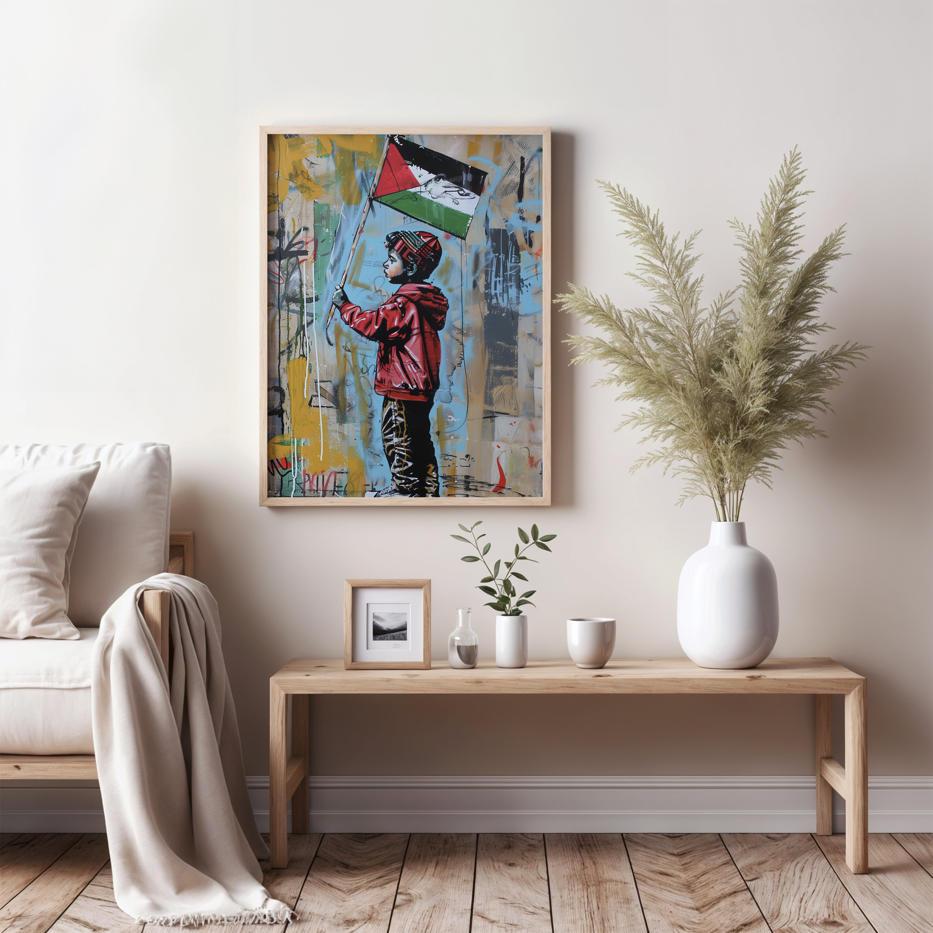 Palestine Wall Art, Street Art Poster, Palestine Flag, Gaza Wall Art ...