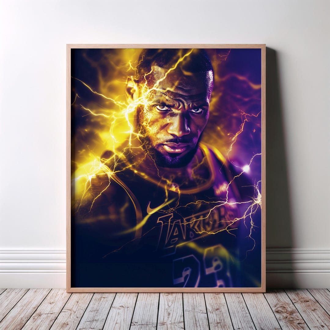 Lebron James Wall Art, King James, the Lakers, Basketball Print, NBA ...