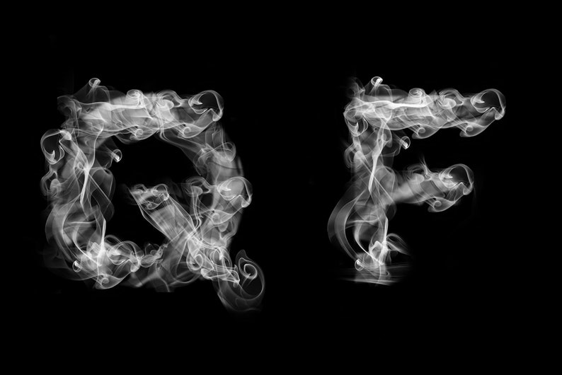 Smoke Alphabet PNG Letters, Smoking Alphabet, Set of Letters in Smoke ...