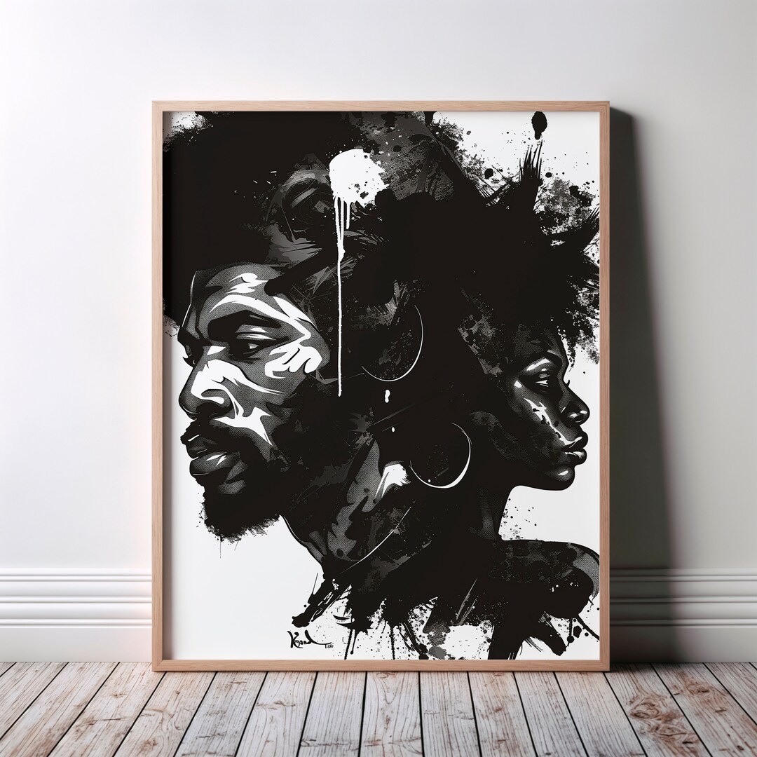 African Wall Art Poster, Black-inspired Art Poster, Afrocentric Black ...