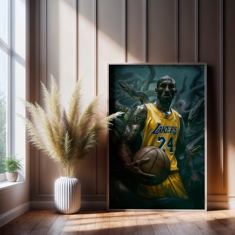 Kobe Bryant Poster, Kobe Bryant Druck, Kobe Bryant Wandkunst ...