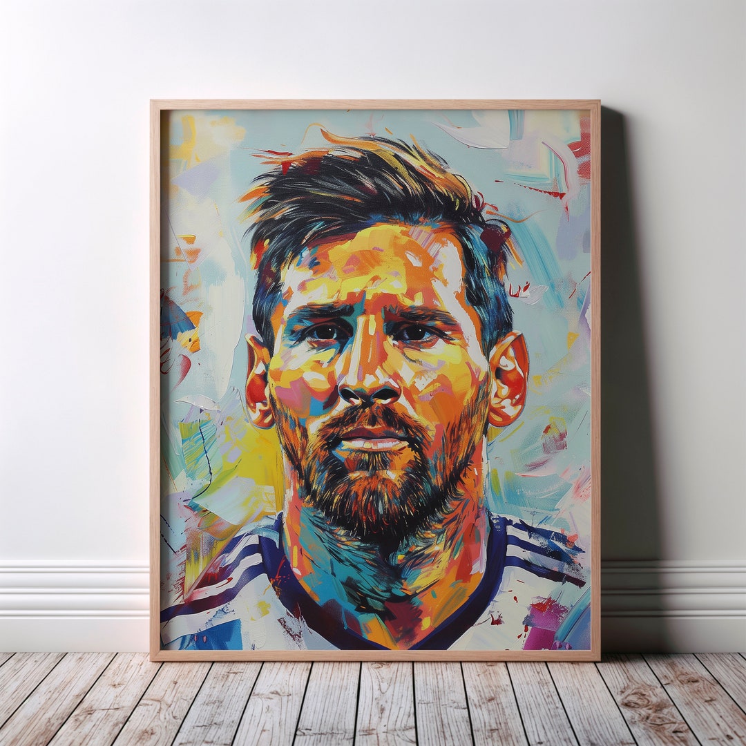 Lionel Messi Wall Art Painting Print, Argentina Footballer Poster ...