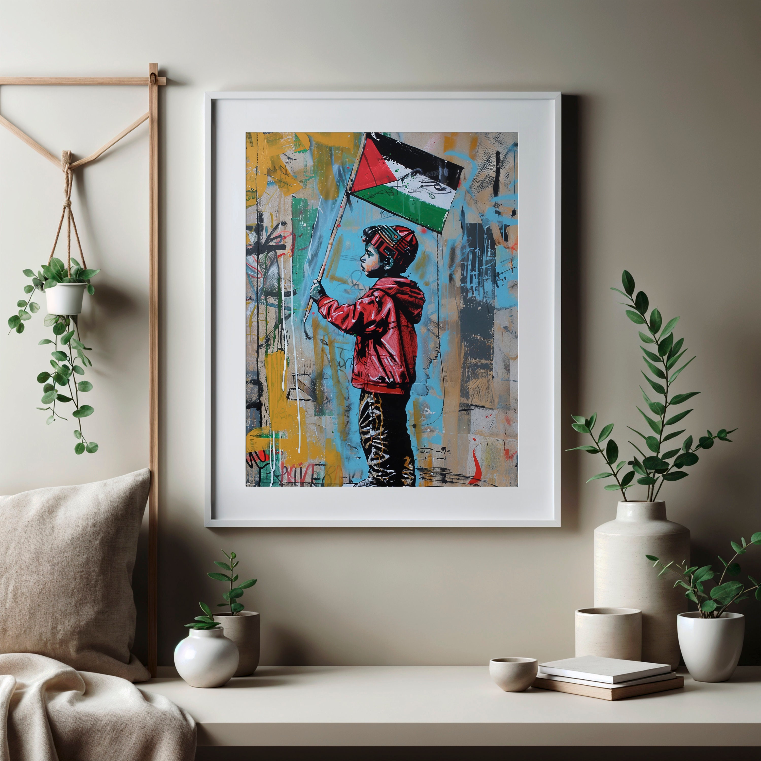 Palestine Wall Art, Street Art Poster, Palestine Flag, Gaza Wall Art ...