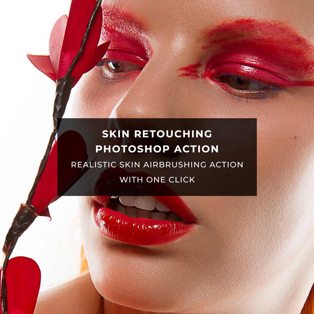 Skin Retouching Photoshop Action, Photoshop Action, Airbrushing, Skin ...