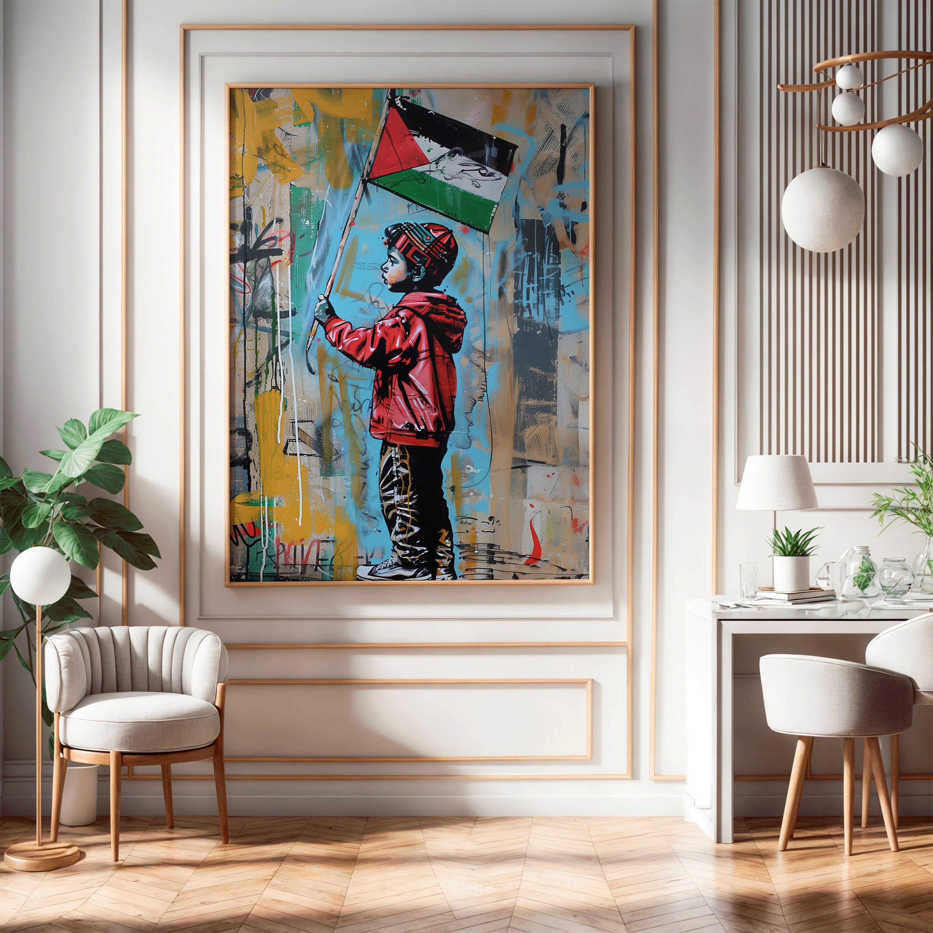 Palestine Wall Art, Street Art Poster, Palestine Flag, Gaza Wall Art ...