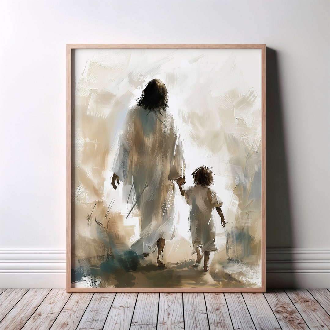 Jesus Wall Art, Christian Painting, Modern Christian Art, Bible Verse ...